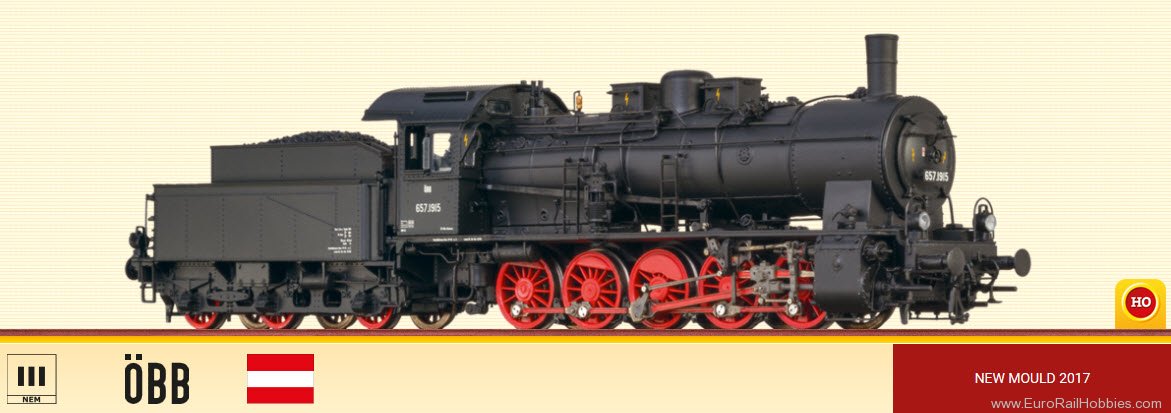 Brawa 40822 HO Steam Locomotive BR 657 OBB (Digital