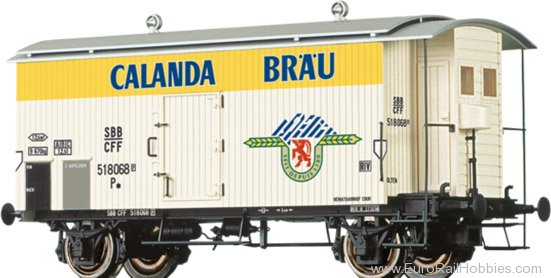Brawa 47868 HO Covered Freight Car K2 Calanda SBB