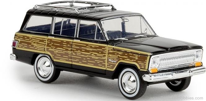 Brekina 19855 HO Jeep Wagoneer Woody Black TD