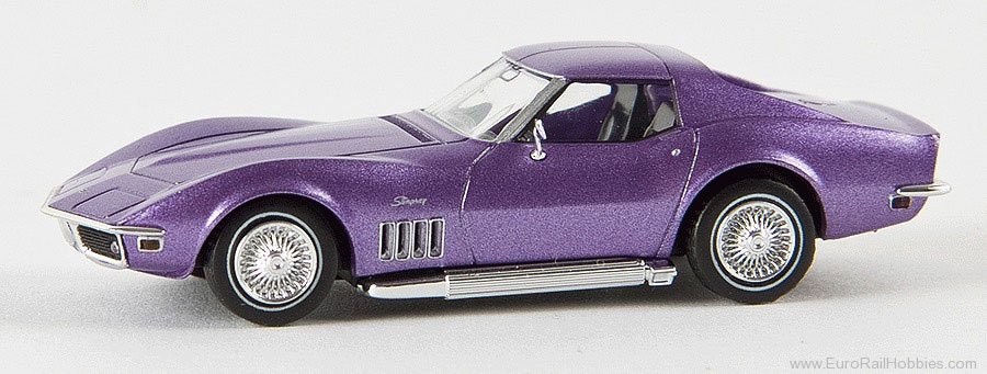 Brekina 19977 HO 1969 Chevrolet Corvette C3 - Purple