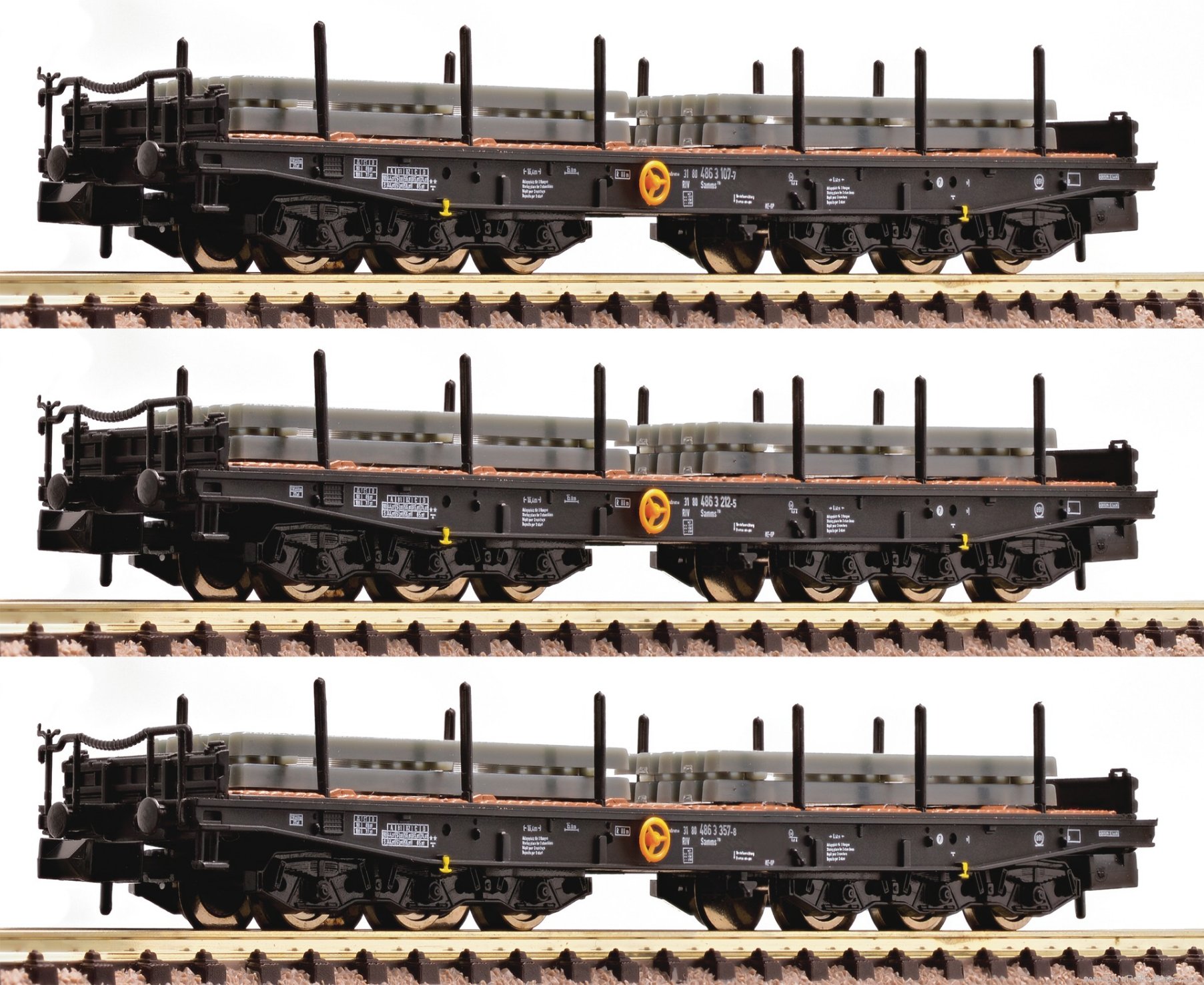 Fleischmann 845507 N 3-piece Set Schwerlastwagen Type Samms,