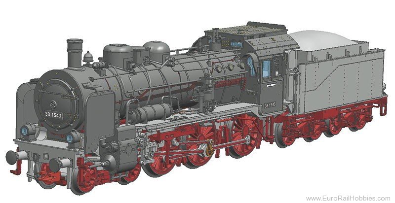 Roco 36054 TT DRG Steam locomotive BR 38 series (Digital