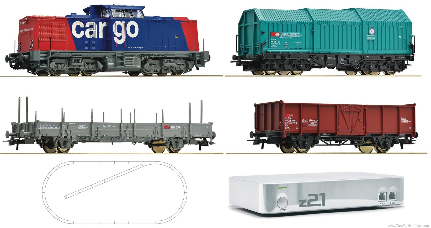 Roco 41503 HO Digital starter set z21 diesel locomotiveseries