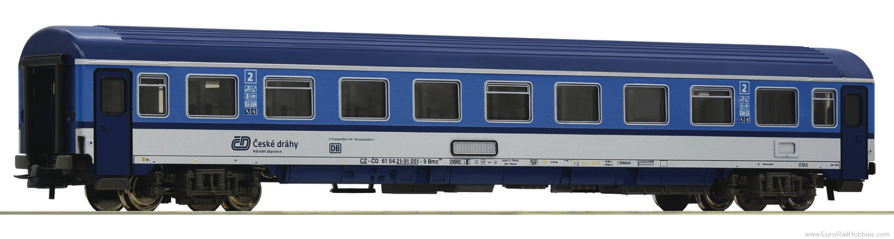Roco 54170 HO CD 2nd class EC Express Train Coach
