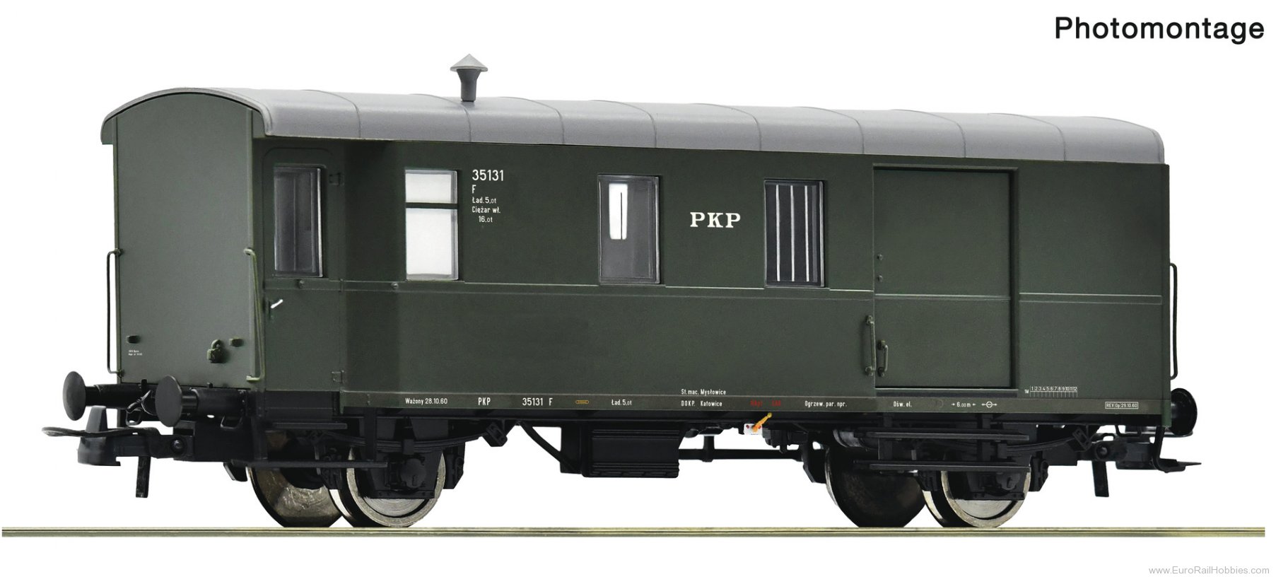 Roco 6200101 HO PKP Goods Train Luggage Coach