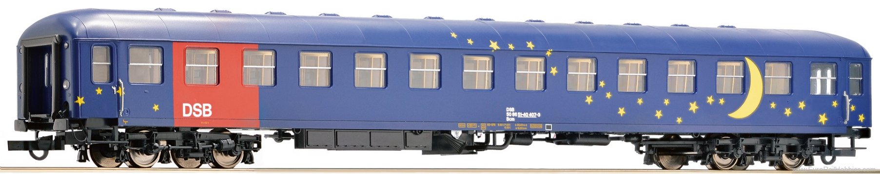 Roco 64309 HO Couchette coach Moon and stars, DSB
