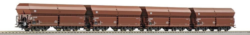 Roco 66071 HO DB Set 1 Hopper car 4 parts, brown
