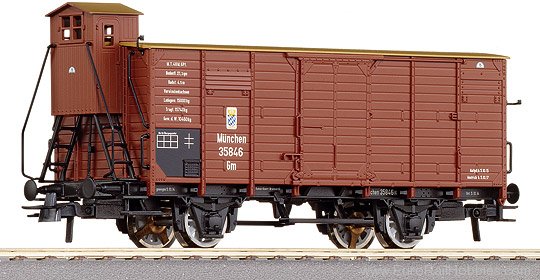 Roco 66232 HO K.BAY.ST.S Box Car w. Brakeman''s Cab