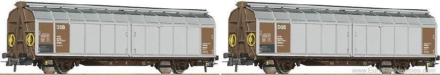 Roco 67031 HO DSB 2 piece set Sliding Wall Boxcar