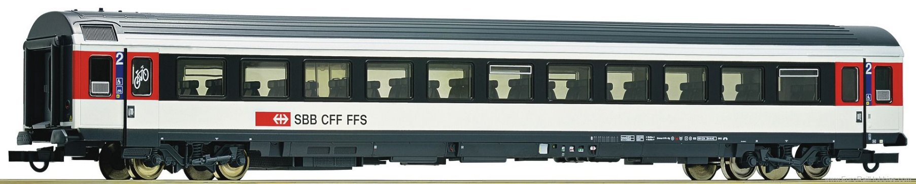 Roco 74396 HO 2nd class passenger coach EW IV, SBB