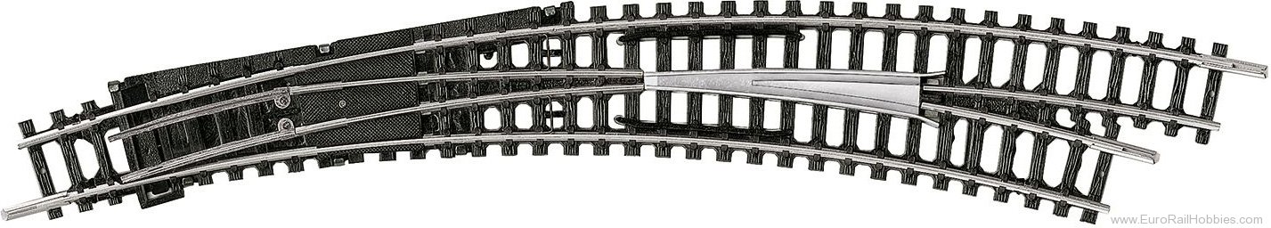 Trix 14948 N R3/R4 right curved turnout, Polarized