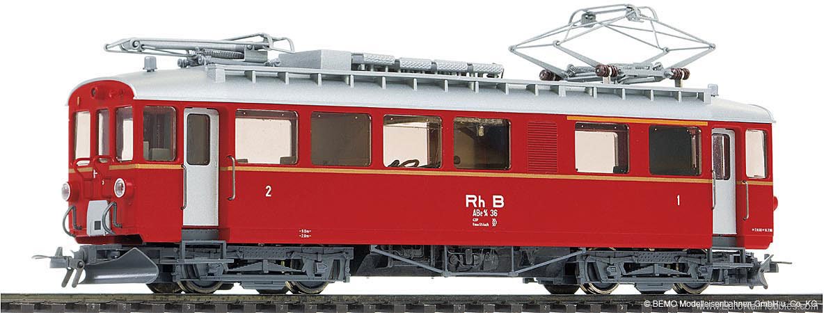 Bemo 1268136 HOm RhB ABe 4/4 36 Berninatriebwagen rot
