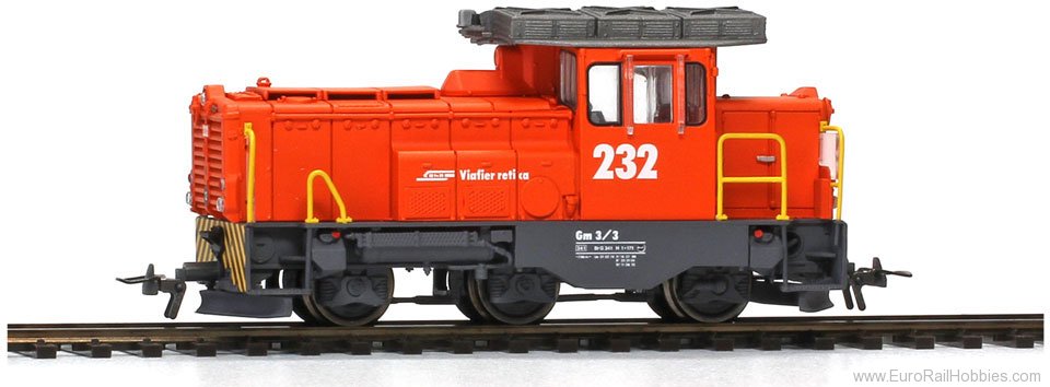 Bemo 1275122 HOm RhB Gm 3/3 232 Rangierlok