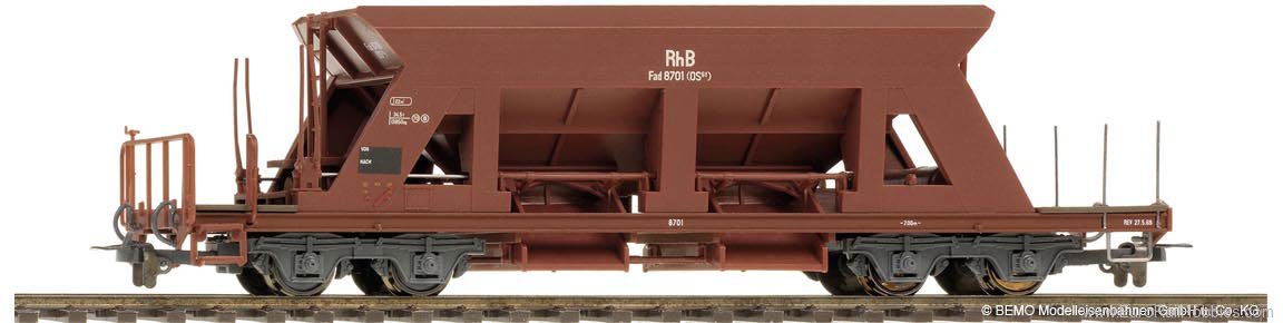 Bemo 2287100 HOm RhB Schotterwagen Fad 8701 (OS 6t)
