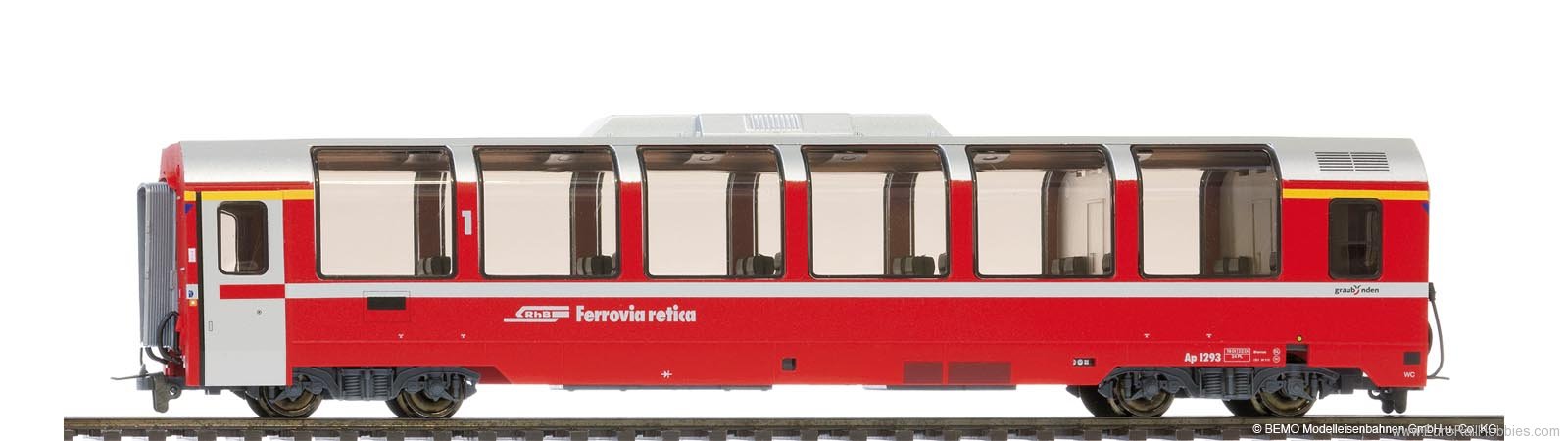 Bemo 3693134 HO RhB Bernina Express Panoramawagen 1.Klasse