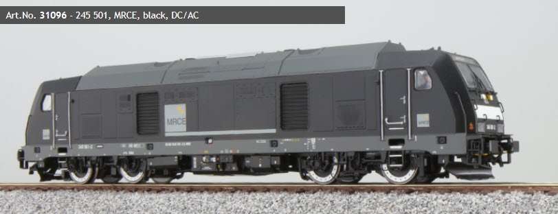 ESU 31096 HO Diesel loco, 245 501, MRCE, black,