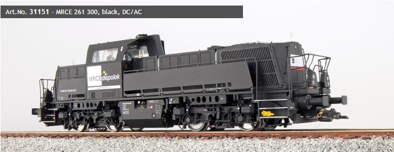 ESU 31151 HO Diesel loco, 261 300, MRCE, black,