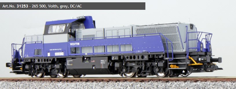 ESU 31253 HO VOITH Diesel Locomotive, 265 500, Red