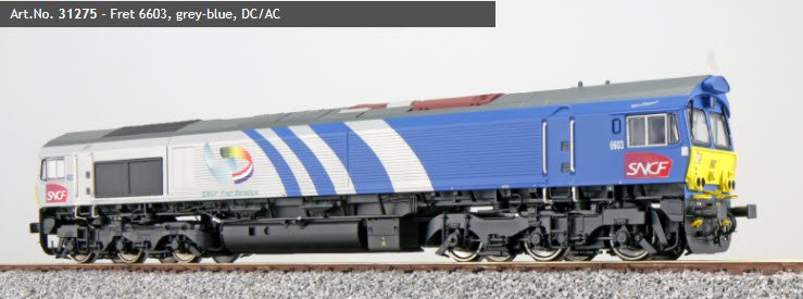 ESU 31275 HO Diesel loco, Fret 6603, grey-blue,