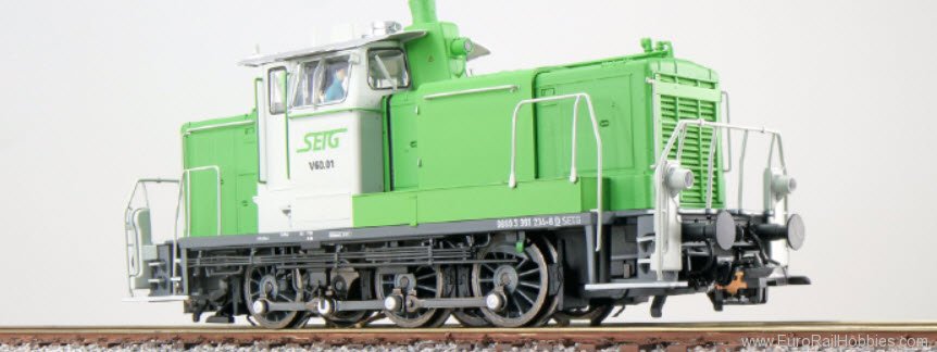 ESU 31428 HO Diesel loco, V60.01, Green-White, SETG