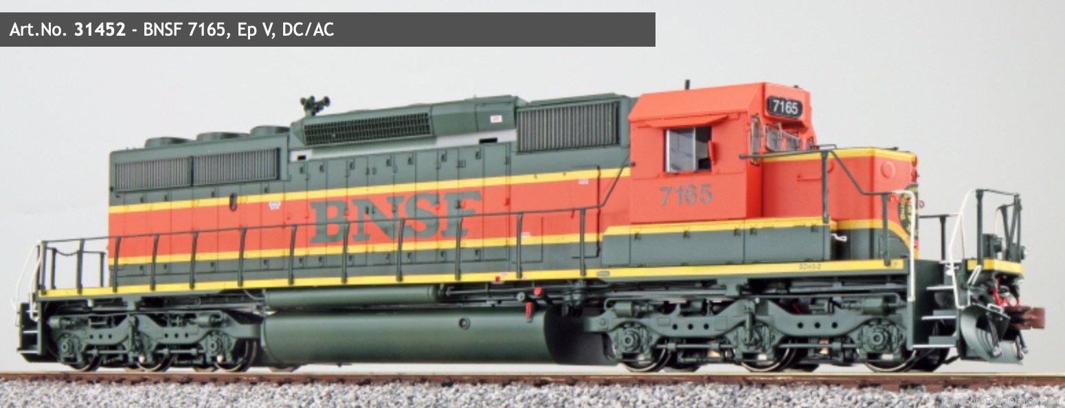 ESU 31452 HO Diesel loco, H0, SD40-2, BNSF 7165,