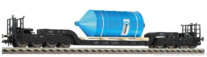 Fleischmann 5299 HO 8-axled, low-loader wagon with 2 brake