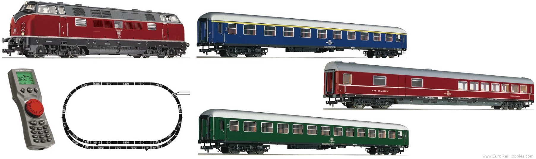 Fleischmann 631404 HO Digital Startset with BR 221 with fast
