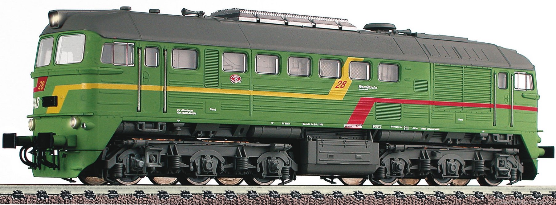 Fleischmann 725274 N Diesel locomotive 28 (M62), WAB (DCC