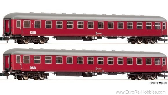 Fleischmann 860706 N 2 piece set couchette coaches, DSB