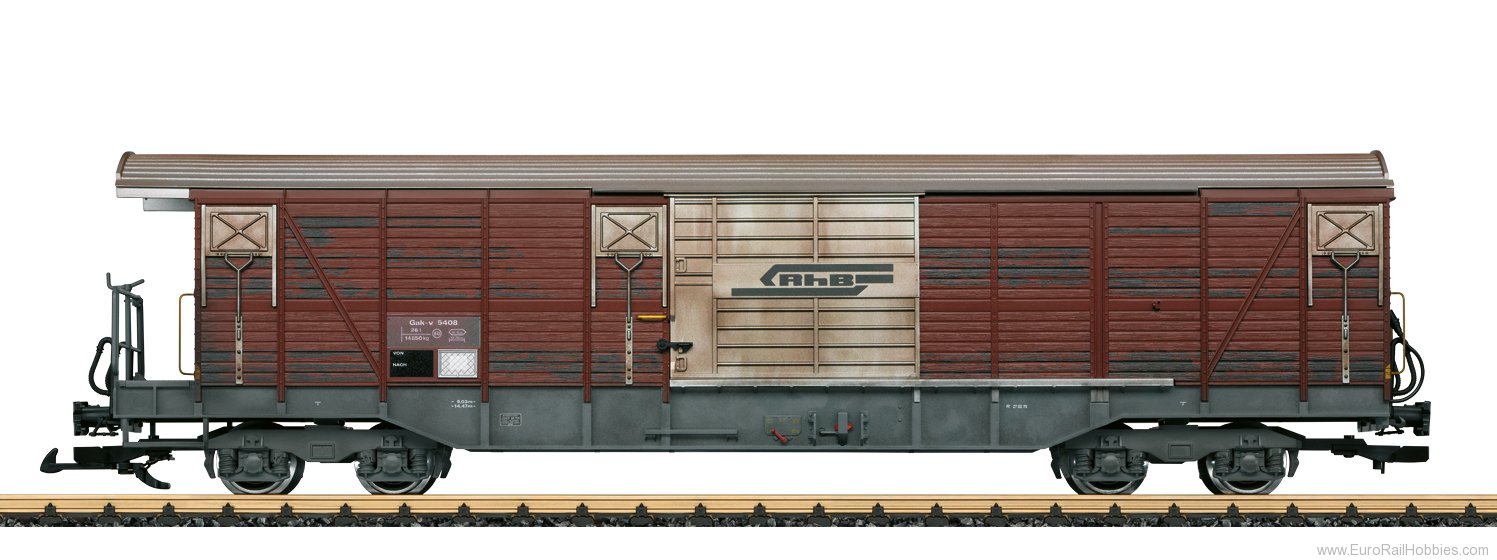 LGB 40084 G RhB Type Gak-v Weathered Boxcar