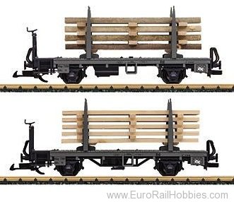 LGB 45141 G RhB Type Kkp Stake Car Set