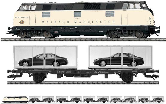 Marklin 150750 HO Maybach Auto Transport Train – Future