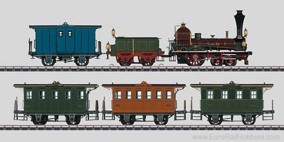 Marklin 26472 HO Swiss North Railroad Historic Passenger