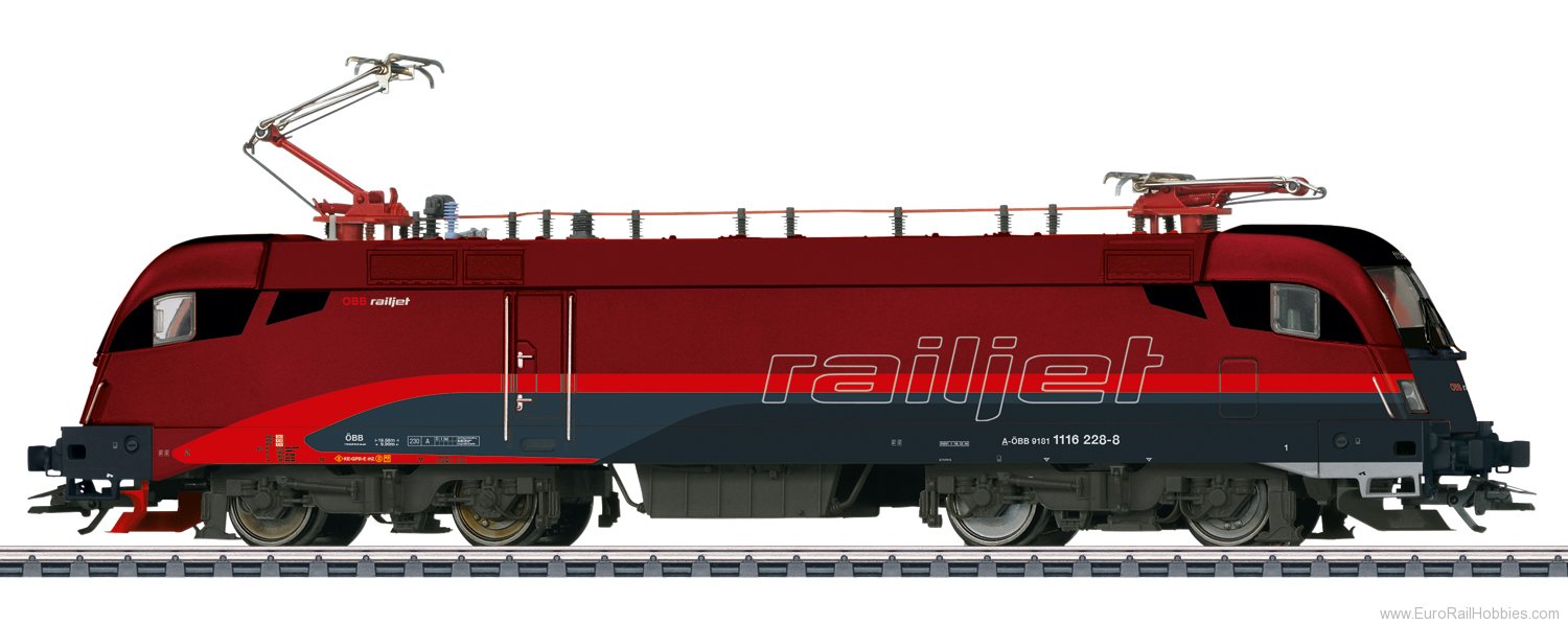 Marklin 39871 HO OBB Railjet Class 1116 Electric Locomotive