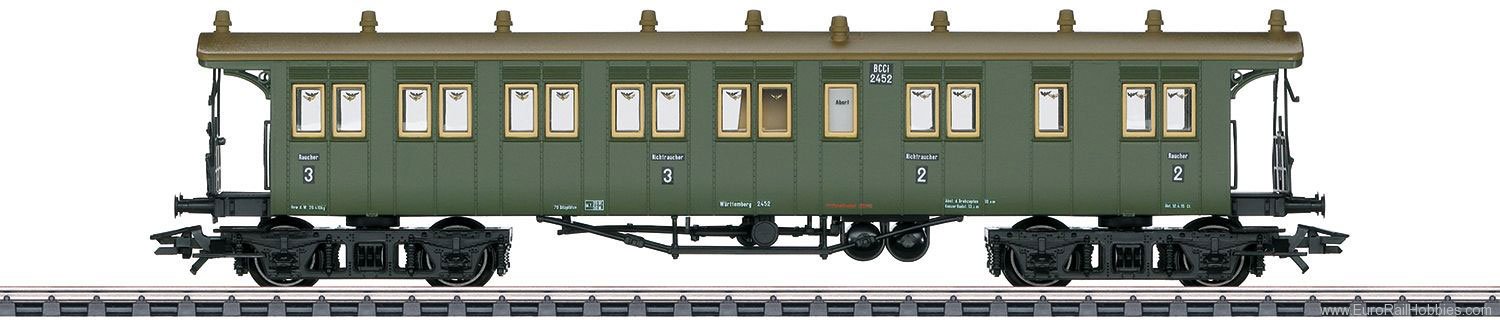 Marklin 42104 HO K.W.St.E. Württemberg Type BCCI Passenger