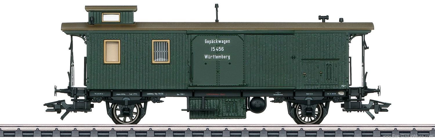 Marklin 42122 HO K.W.St.E. Württemberg Baggage Car