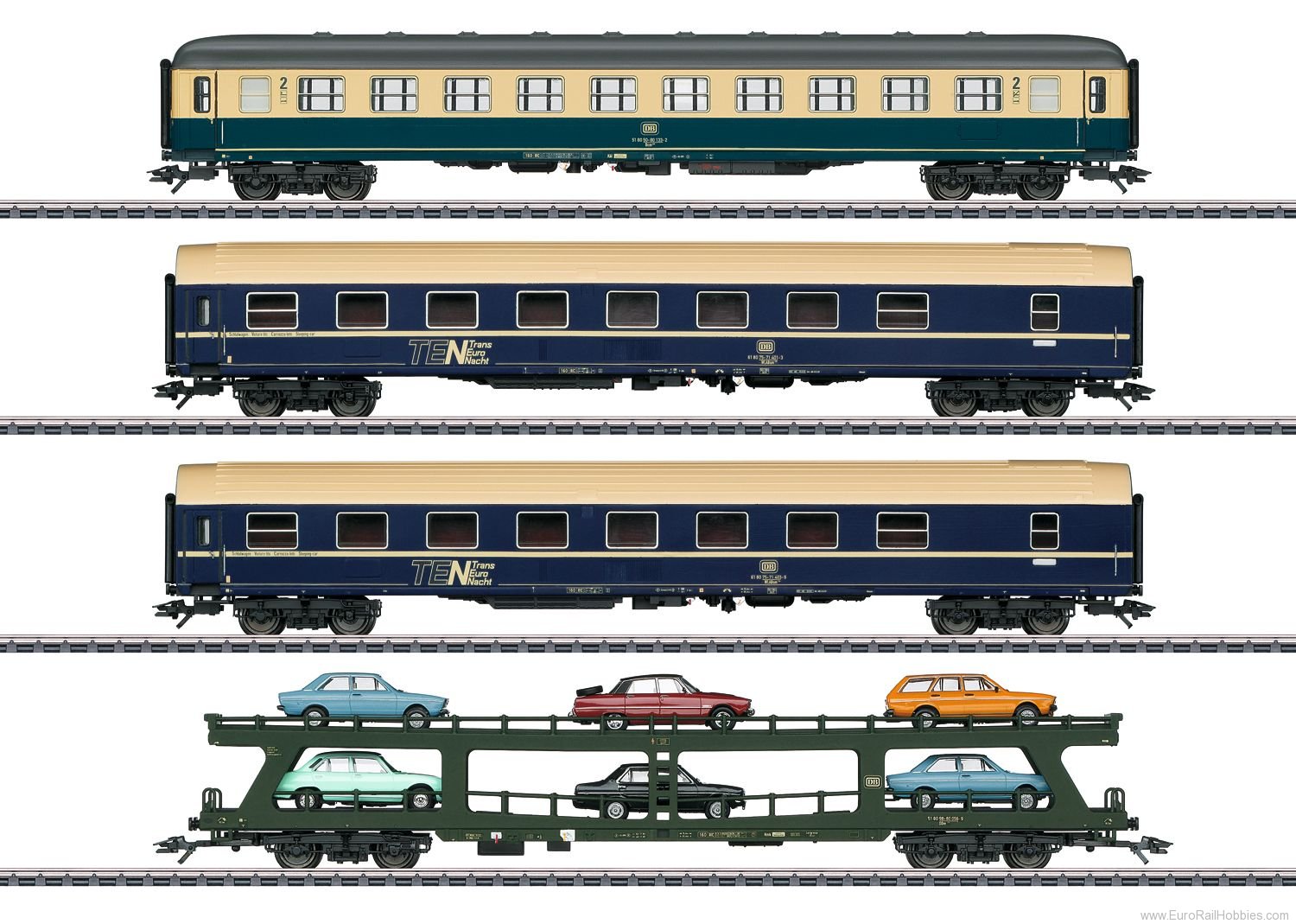 Marklin 42999 HO DB ''Auto Train'' Car Set (MHI Exclusive