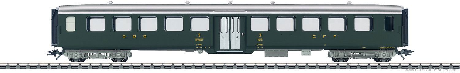 Marklin 43382 HO SBB Lightweight Steel Passenger Car,