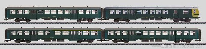 Marklin 43541 HO SNCB/NMBS M2 series Commuter Car Set