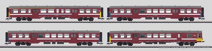 Marklin 43542 HO SNCB/NMBS M2 series Commuter Car Set