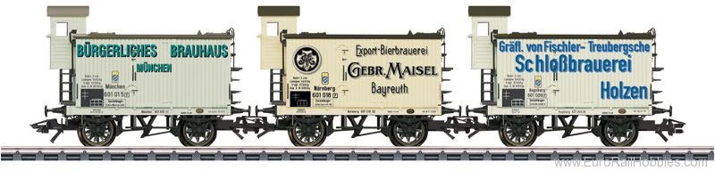 Marklin 45252 HO K.Bay.Sts.B. Beer 3-Car Set
