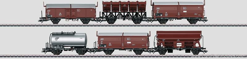 Marklin 46199 HO DB Era III 6-pc Freight Car Set (2014