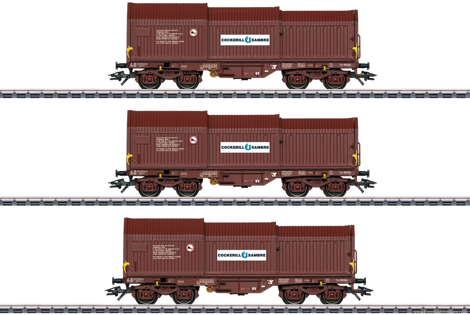 Marklin 46873 HO SNCB Freight Telescoping Cover 3-Car