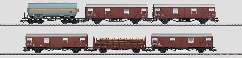 Marklin 47321 HO DB Era III 6-pc Freight Car Set (2014