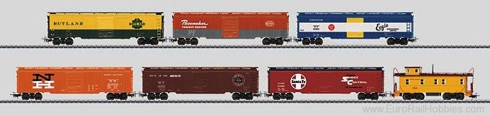 Marklin 47760 HO USA Tin-Plate Freight Car Set