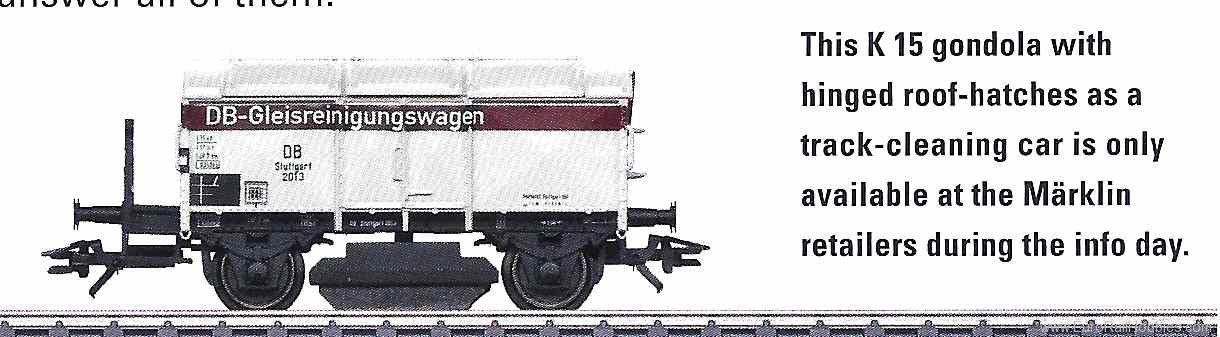 Marklin 48333 HO 2013 Info Day - DB Track Cleaning K