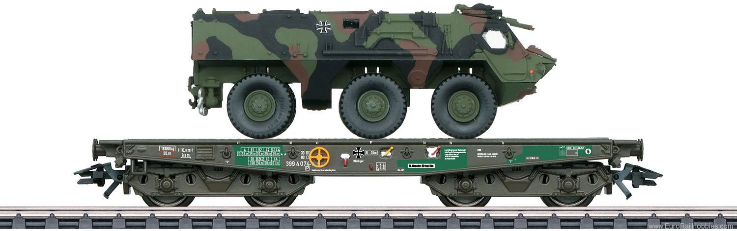 Marklin 48794 HO Type Rlmmps Heavy-Duty Flat Car w/Fuchs
