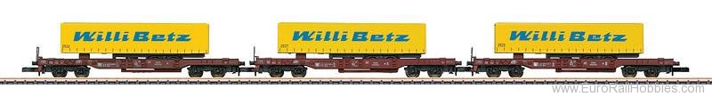 Marklin 82289 Z DB Deep Well Flat Car Set (Marklin