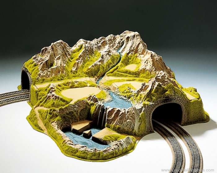 Noch 05200 HO Corner Tunnel, Double Track, Curved,