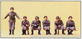 Preiser 16876 HO Panzergrenadiers for PR-16544 Half